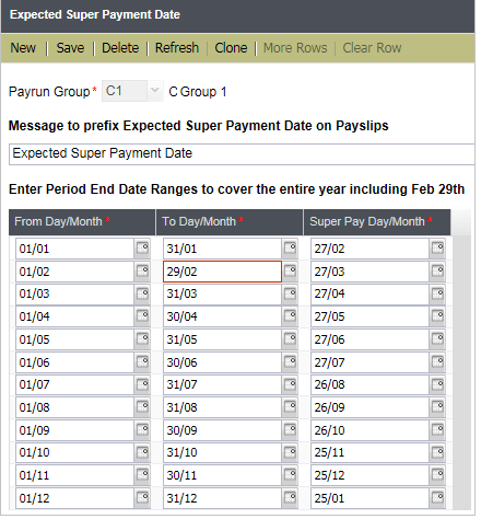 Expected Super Payment Date