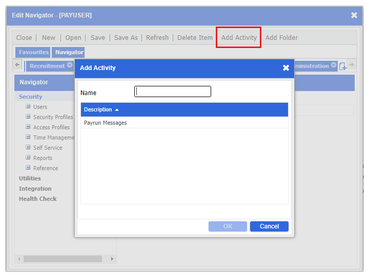 Customising Navigator