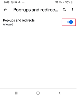 Google Chrome in Android OS (Tablet/Phone)